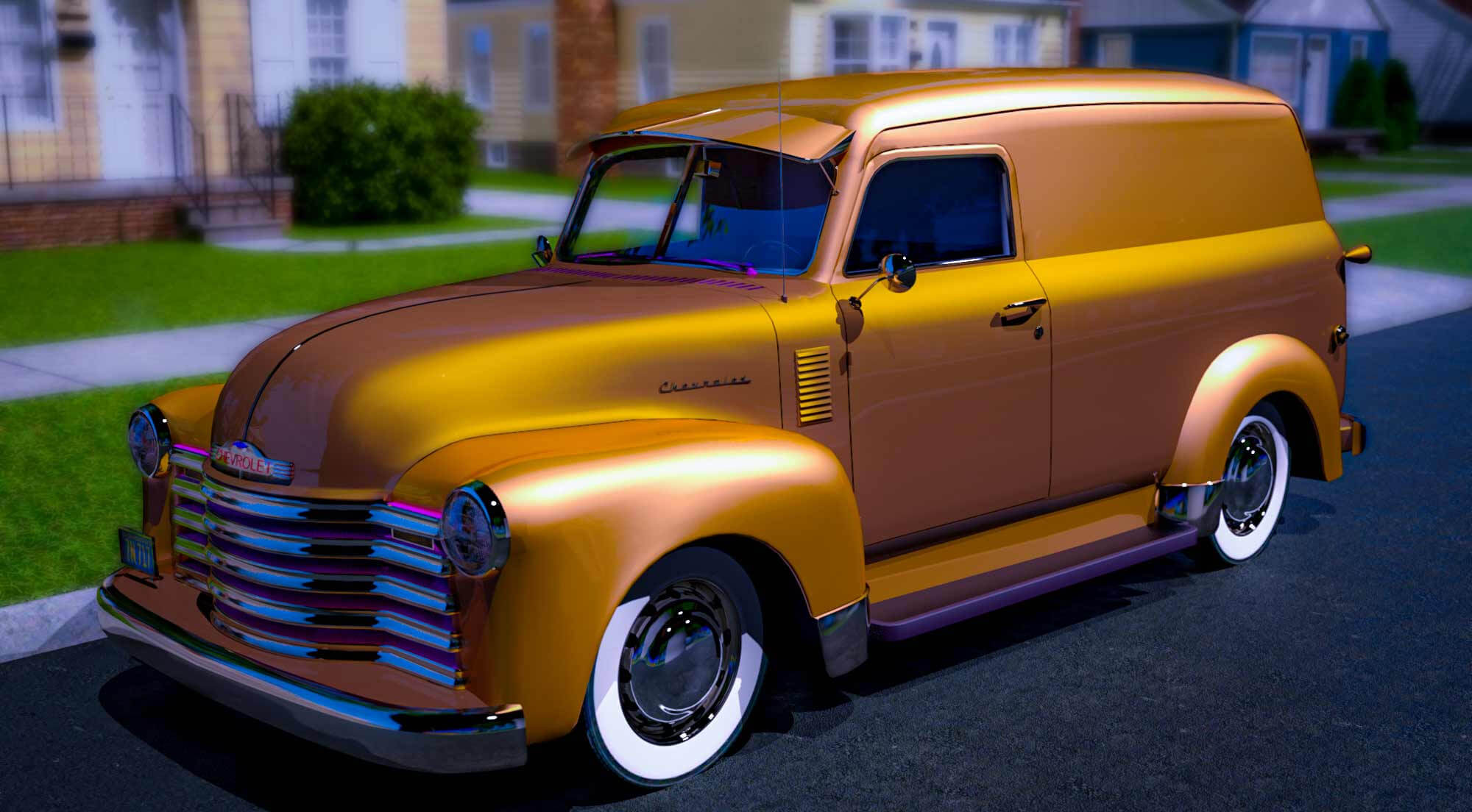 Chevy Panel Truck 3D Render | RenderHub Gallery