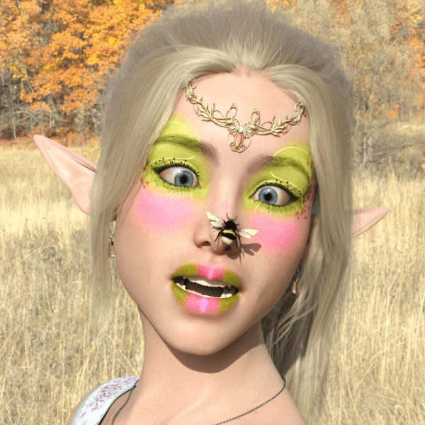 Natia with Jeep 3D Render, Digital Art by Mike1970