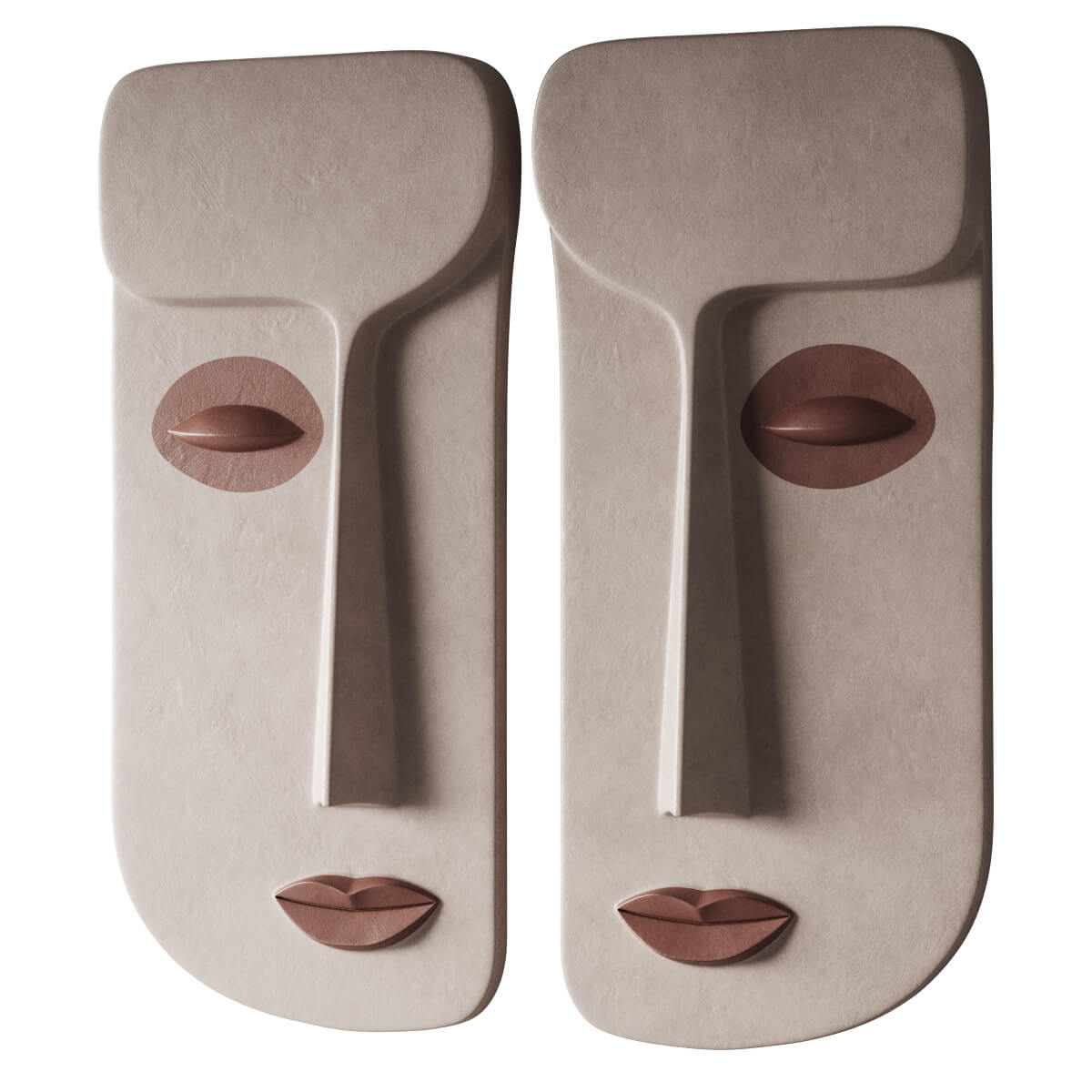 Wall Art Mask Faces - 3D Model by miklob