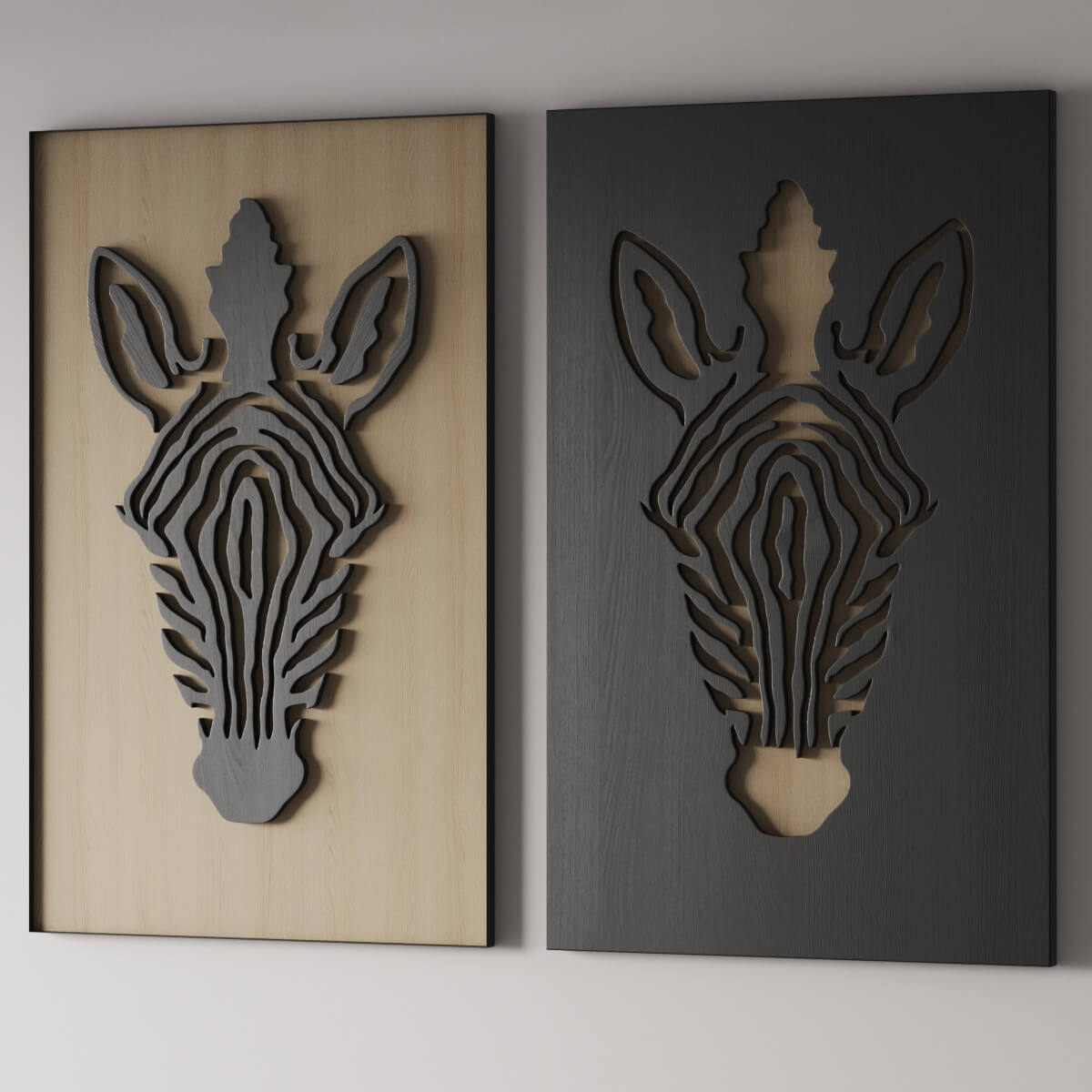 Wall Decor Zebra - 3D Model by miklob