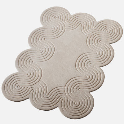 Wool Rug Helix Cream - 3D Model by miklob