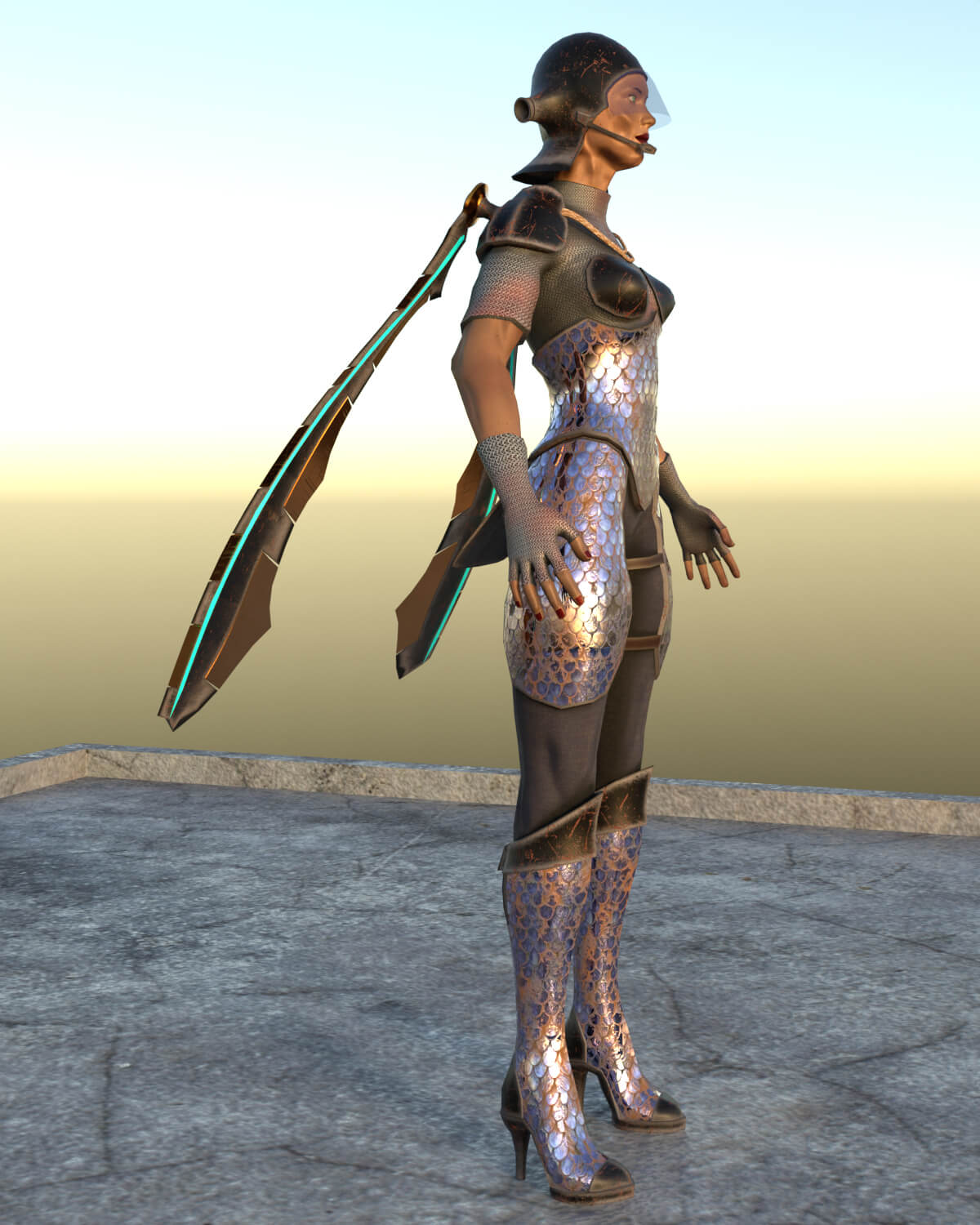 Post-Apocalyptic Valkyrie 3D Model by Mikolf