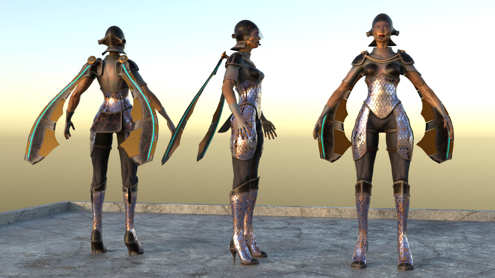 Post-Apocalyptic Valkyrie 3D Model by Mikolf