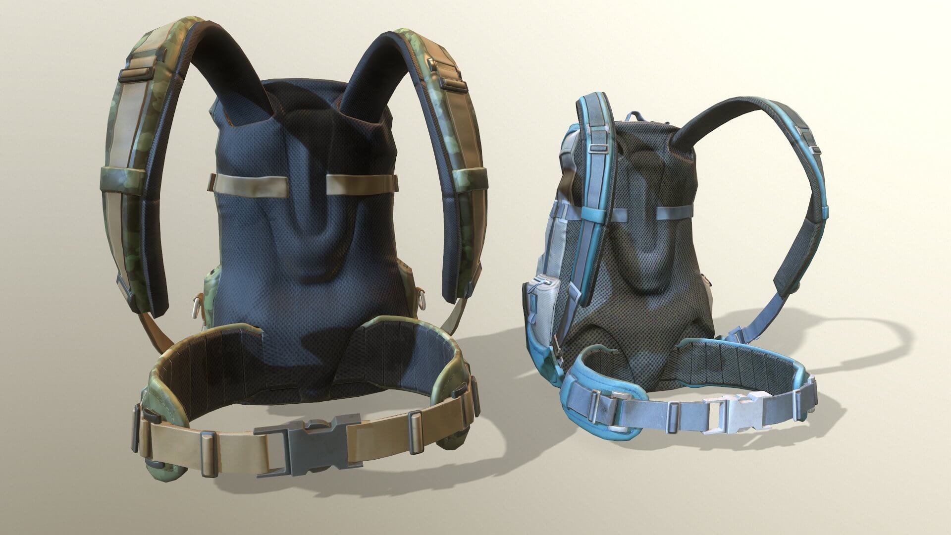 2 Travel Backpacks - 3D Model by Mikserart