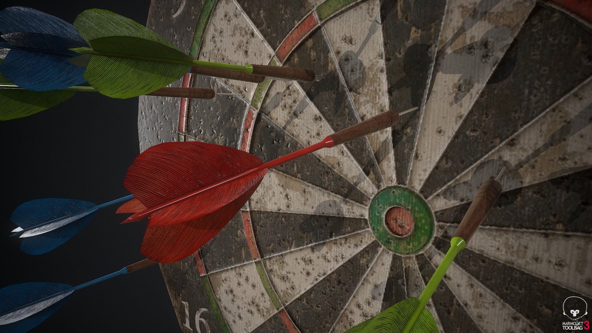 Dart Board - 3D Model by Mikserart