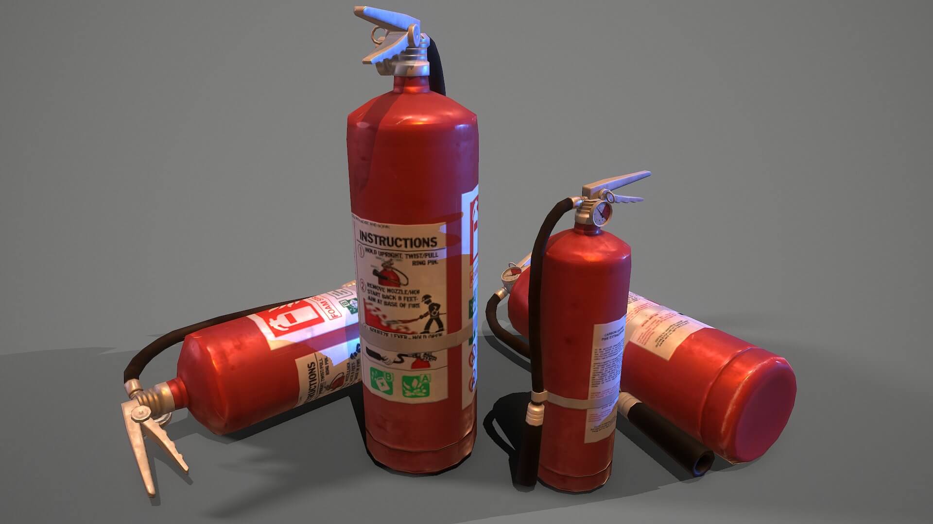 Fire Extinguisher - 3D Model by Mikserart