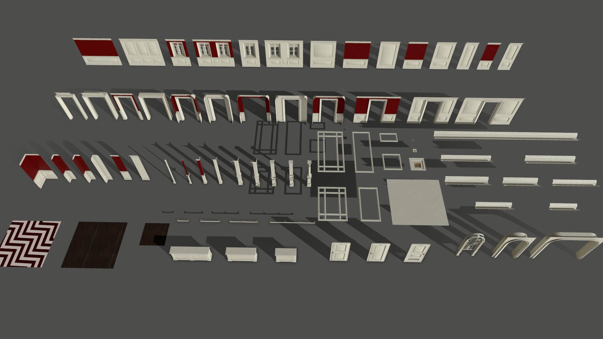 Interior Basic Modular Elements - 3D Model by Mikserart
