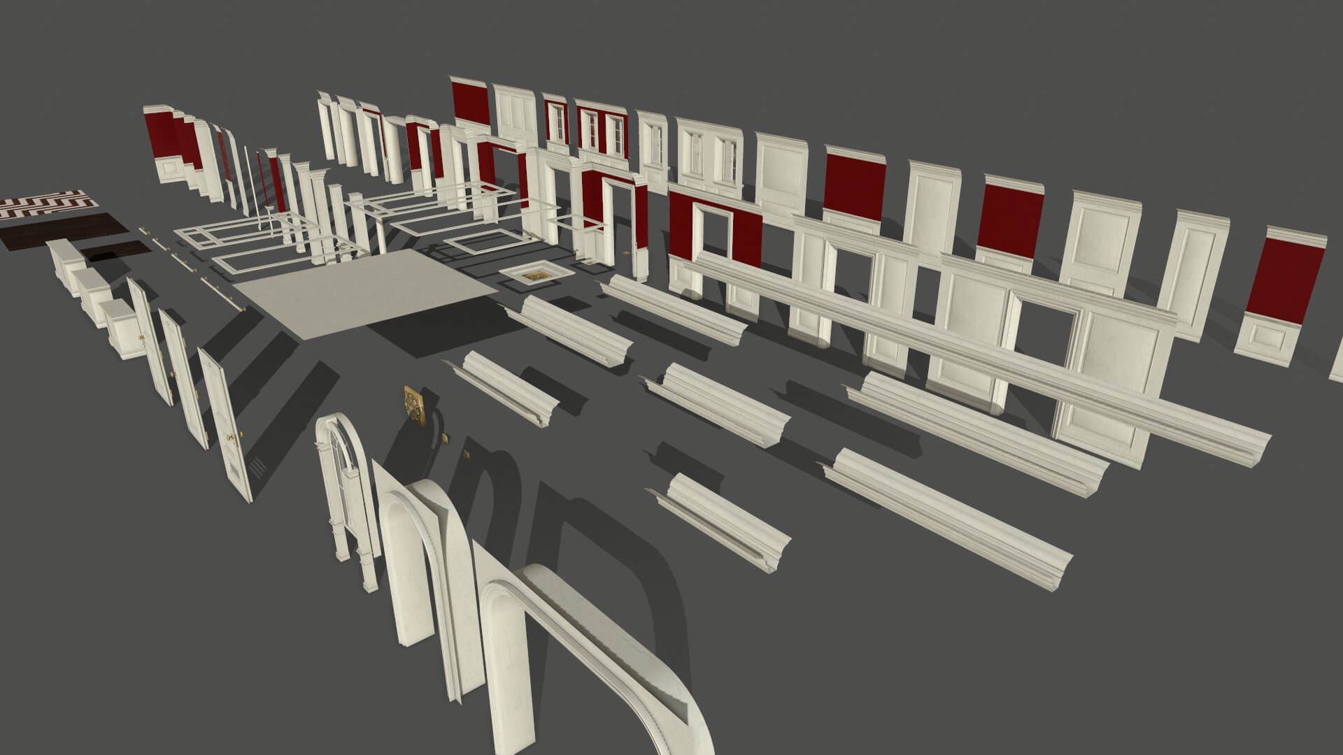 Interior Basic Modular Elements - 3D Model by Mikserart