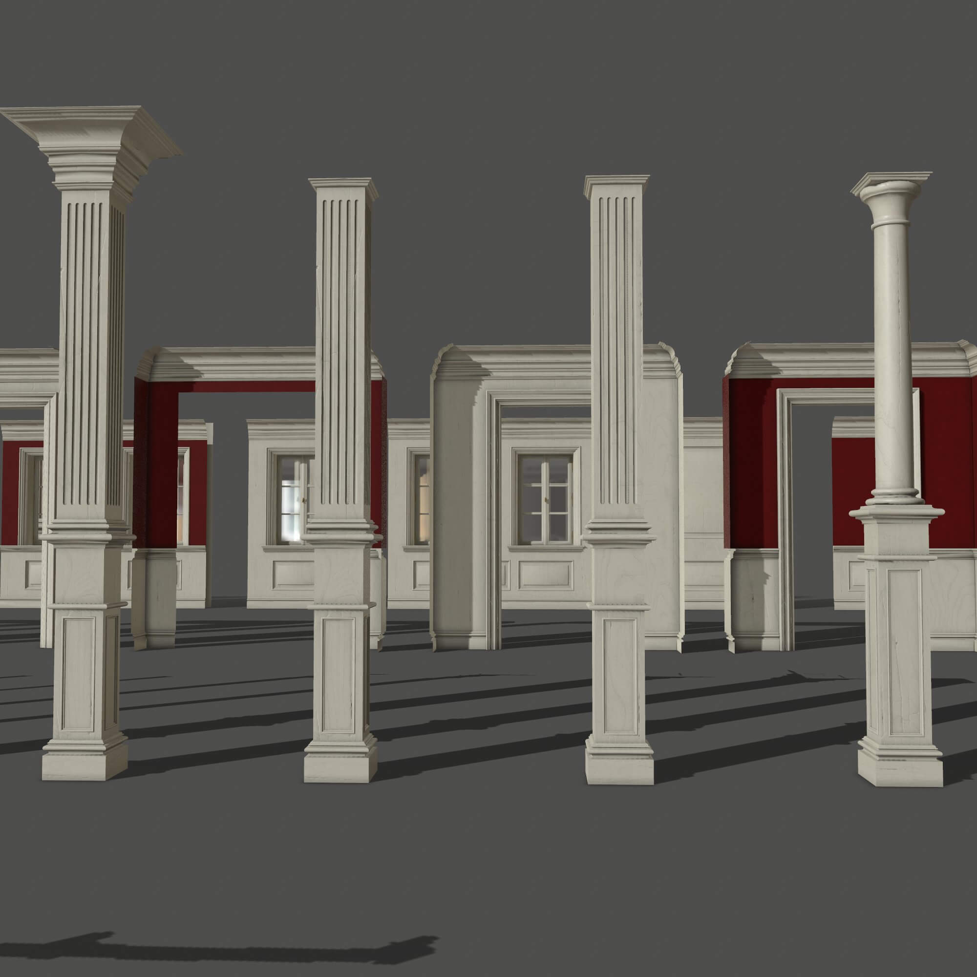 Interior Basic Modular Elements - 3D Model by Mikserart