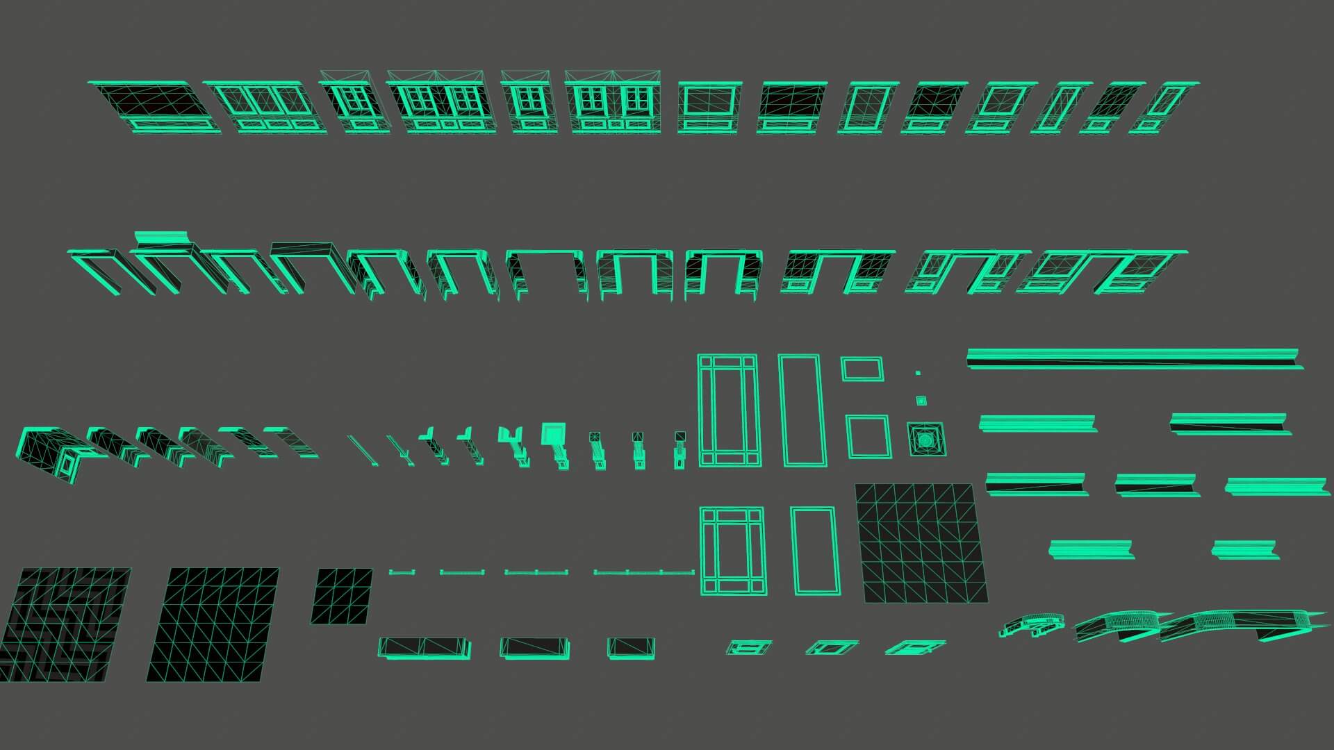 Interior Basic Modular Elements - 3D Model by Mikserart