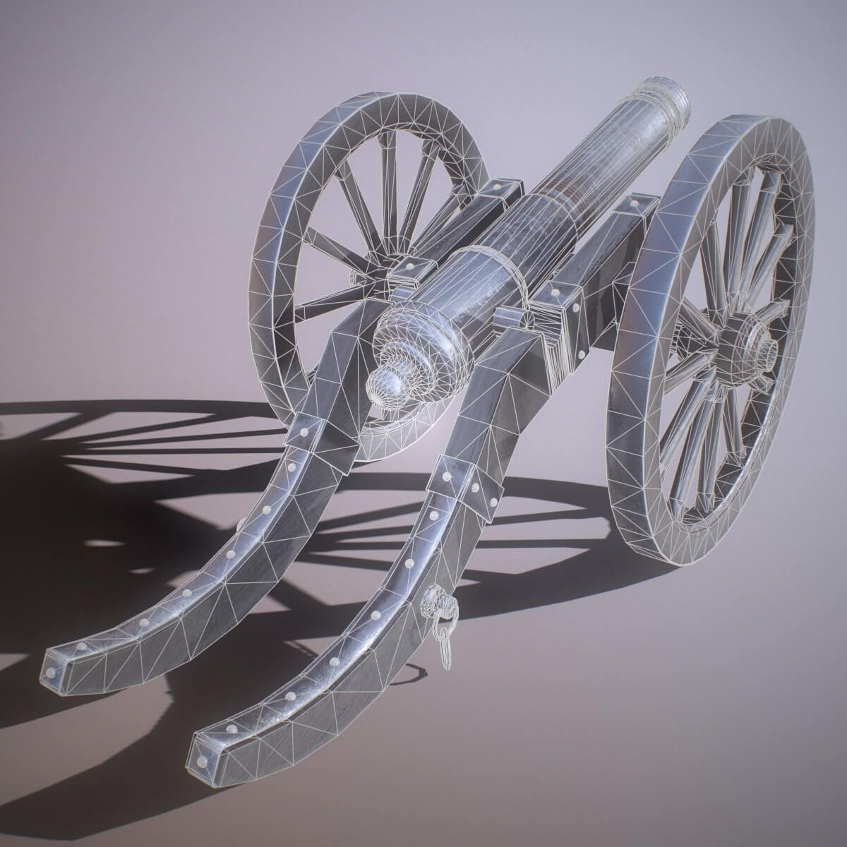 Medieval Siege Cannon - 3D Model by Mikserart