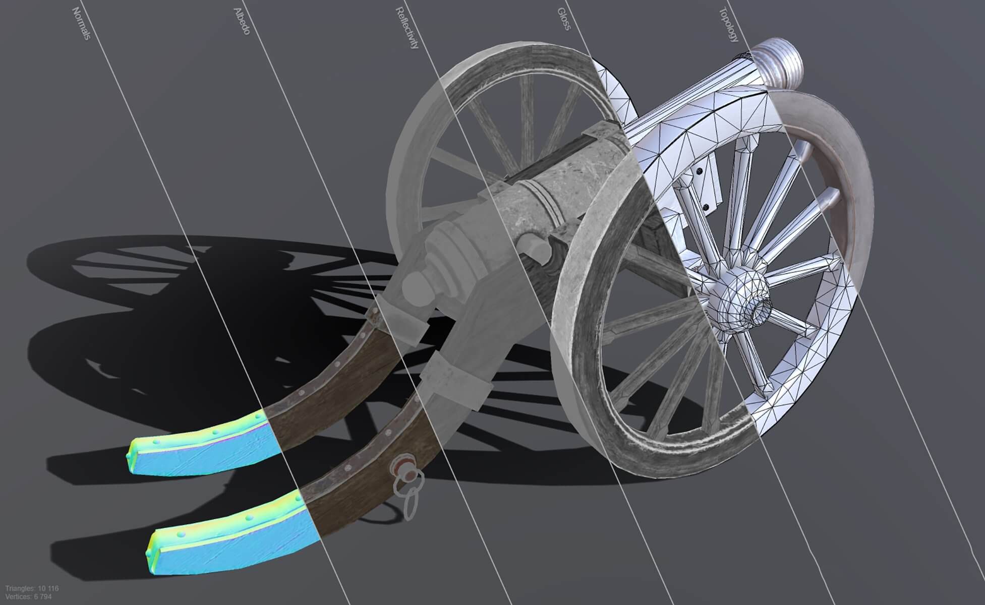 Medieval Siege Cannon - 3D Model by Mikserart