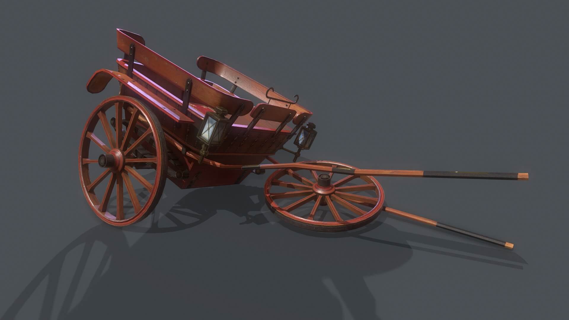 Medieval Wagon - 3D Model by Mikserart