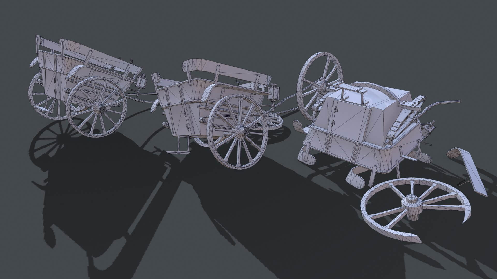 Medieval Wagon - 3D Model by Mikserart