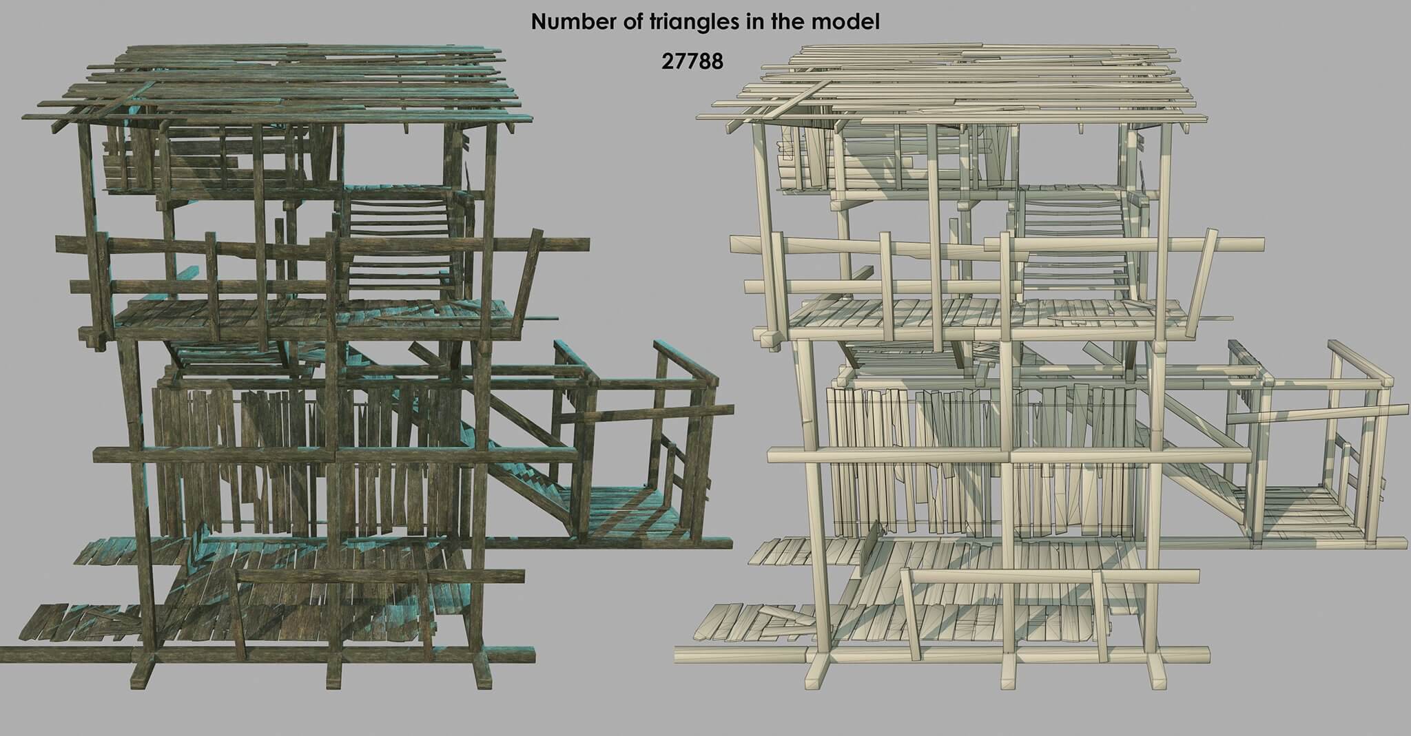 28 Fishing elements with Dock and fishing boat - 3D Model by Mikserart