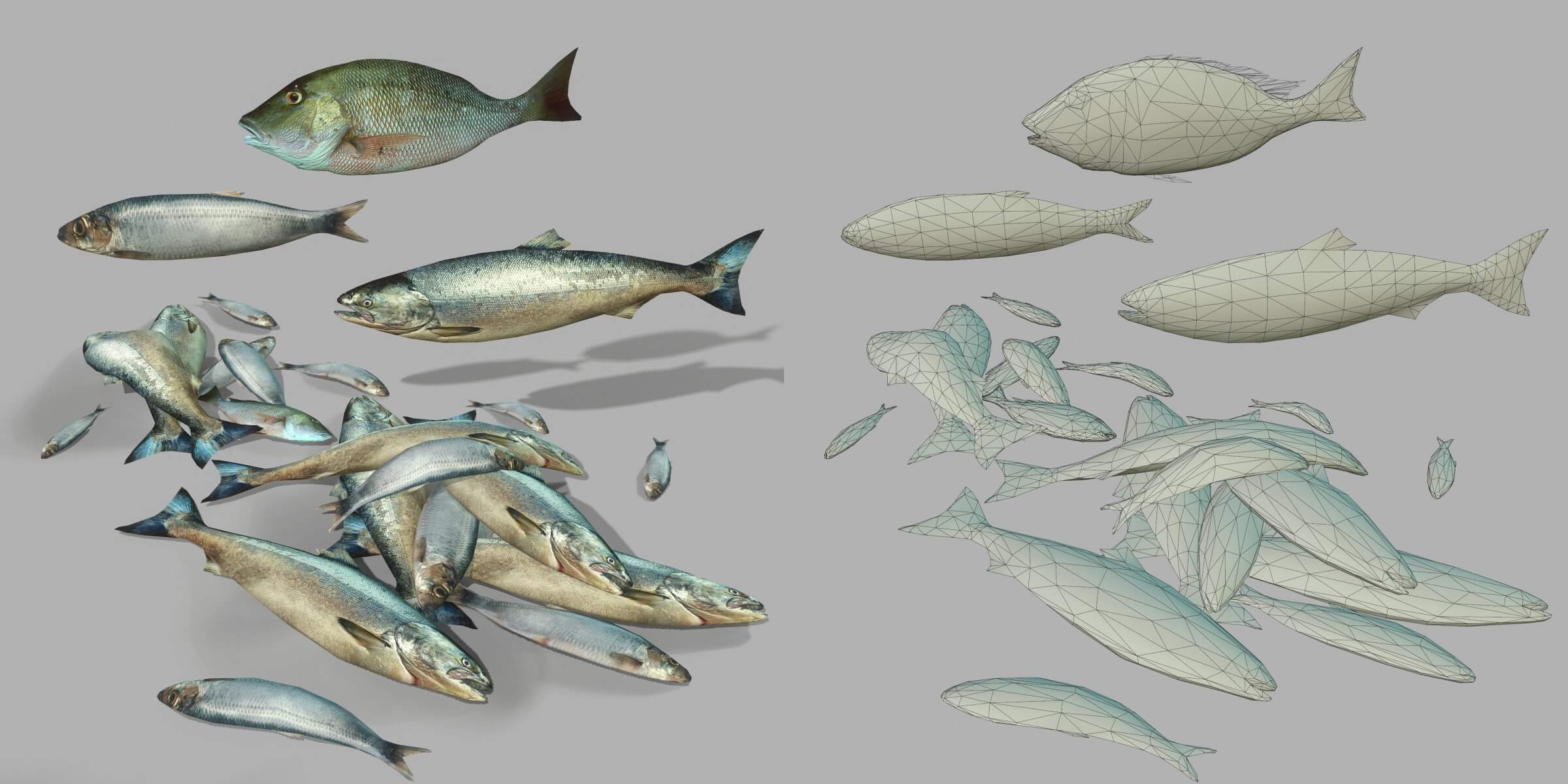 28 Fishing elements with Dock and fishing boat - 3D Model by Mikserart