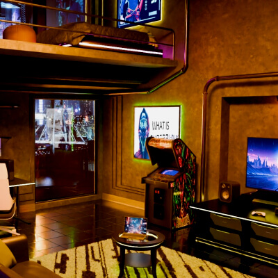 Cyberpunk Room - 3D Model by mikymiky