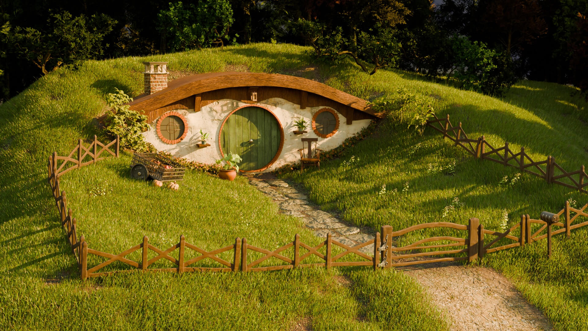 Hobbit House - 3D Model by mikymiky