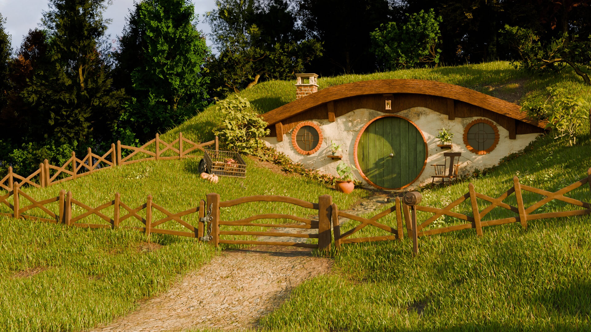 Hobbit House - 3D Model by mikymiky