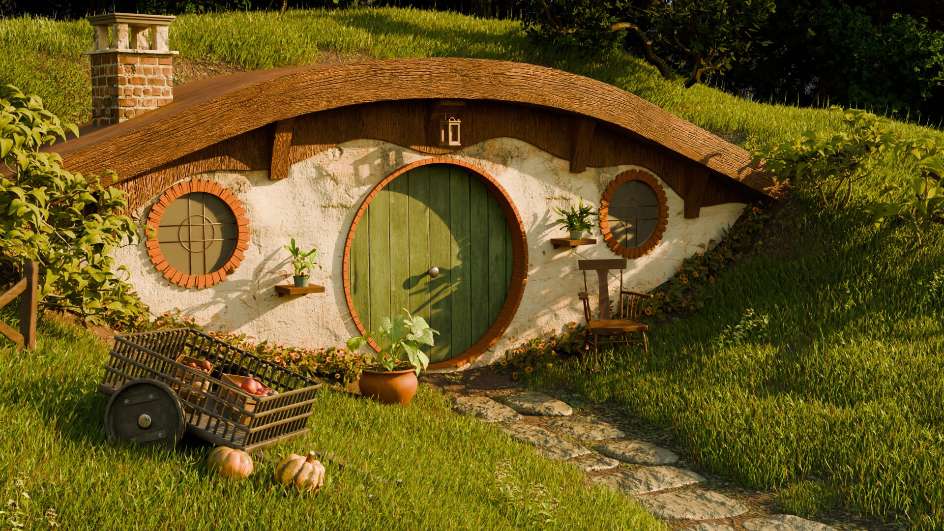 Hobbit House - 3D Model by mikymiky