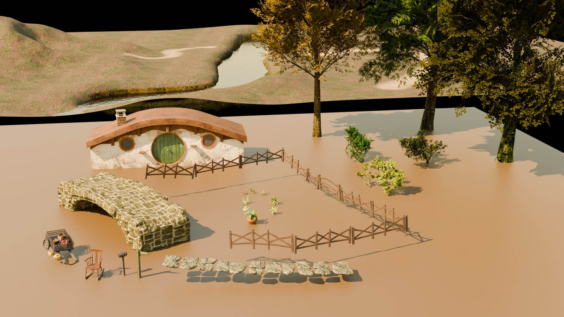 Hobbit House - 3D Model by mikymiky