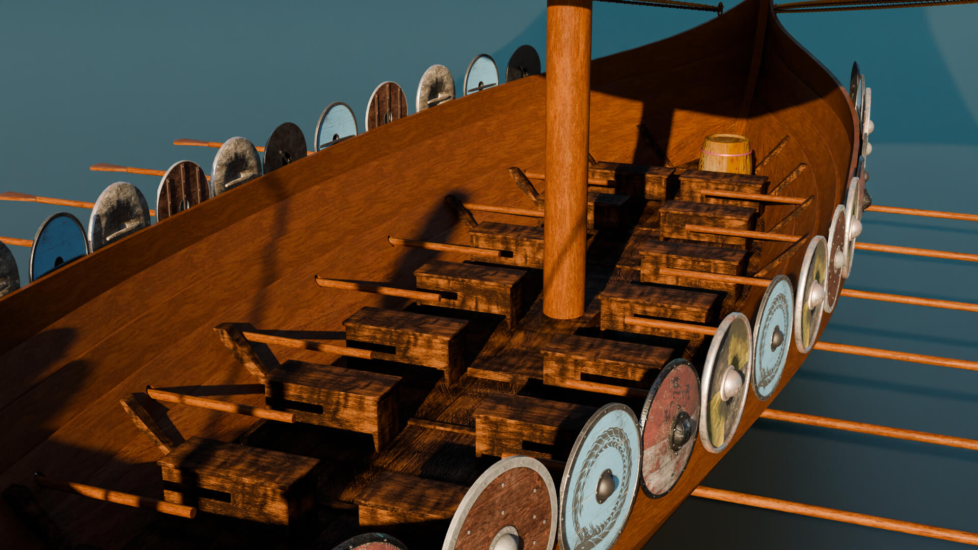 Viking Warrior Ship - 3D Model by mikymiky