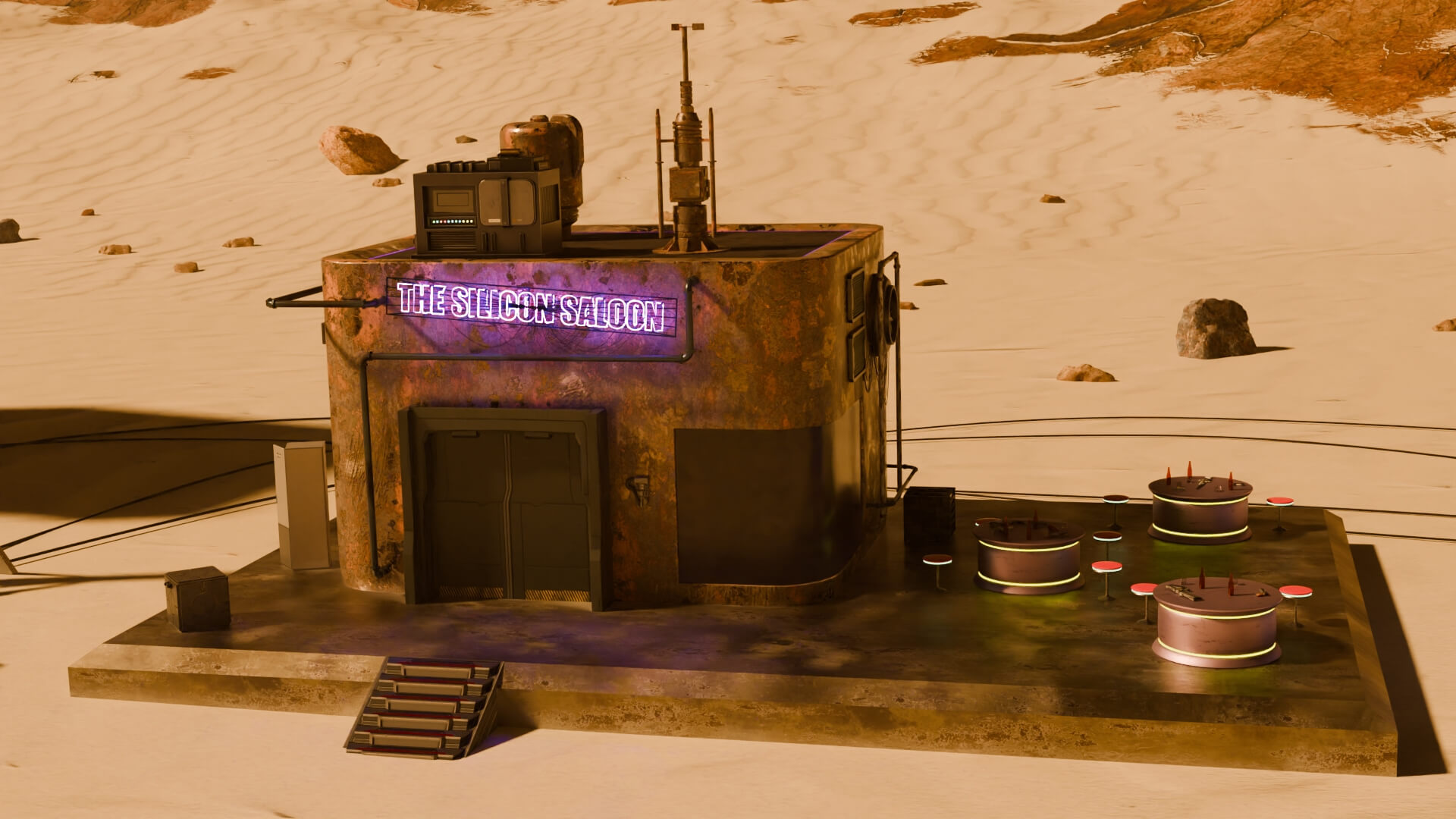 Western Punk Village - 3D Model by mikymiky