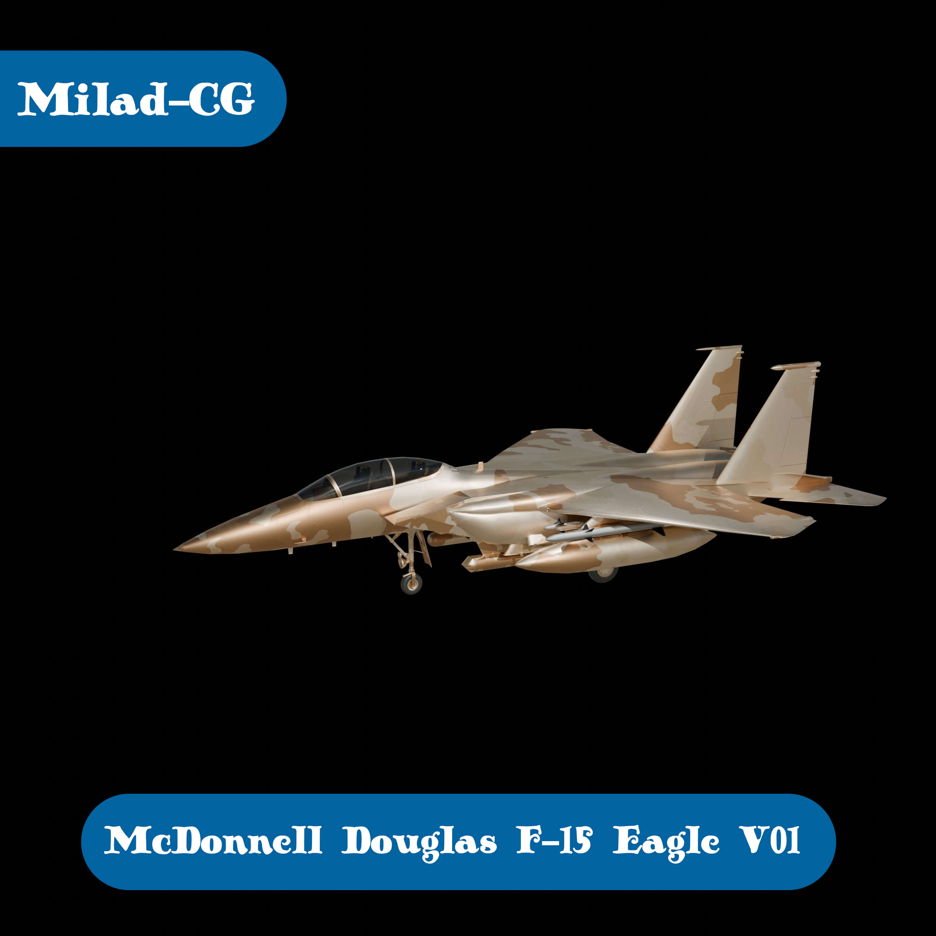 F-15 Eagle (JET) 3D Model by Milad-CG
