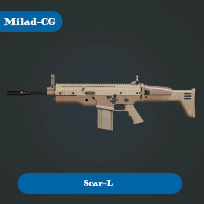 SCAR-L PBR Materials 3D Model by Milad-CG