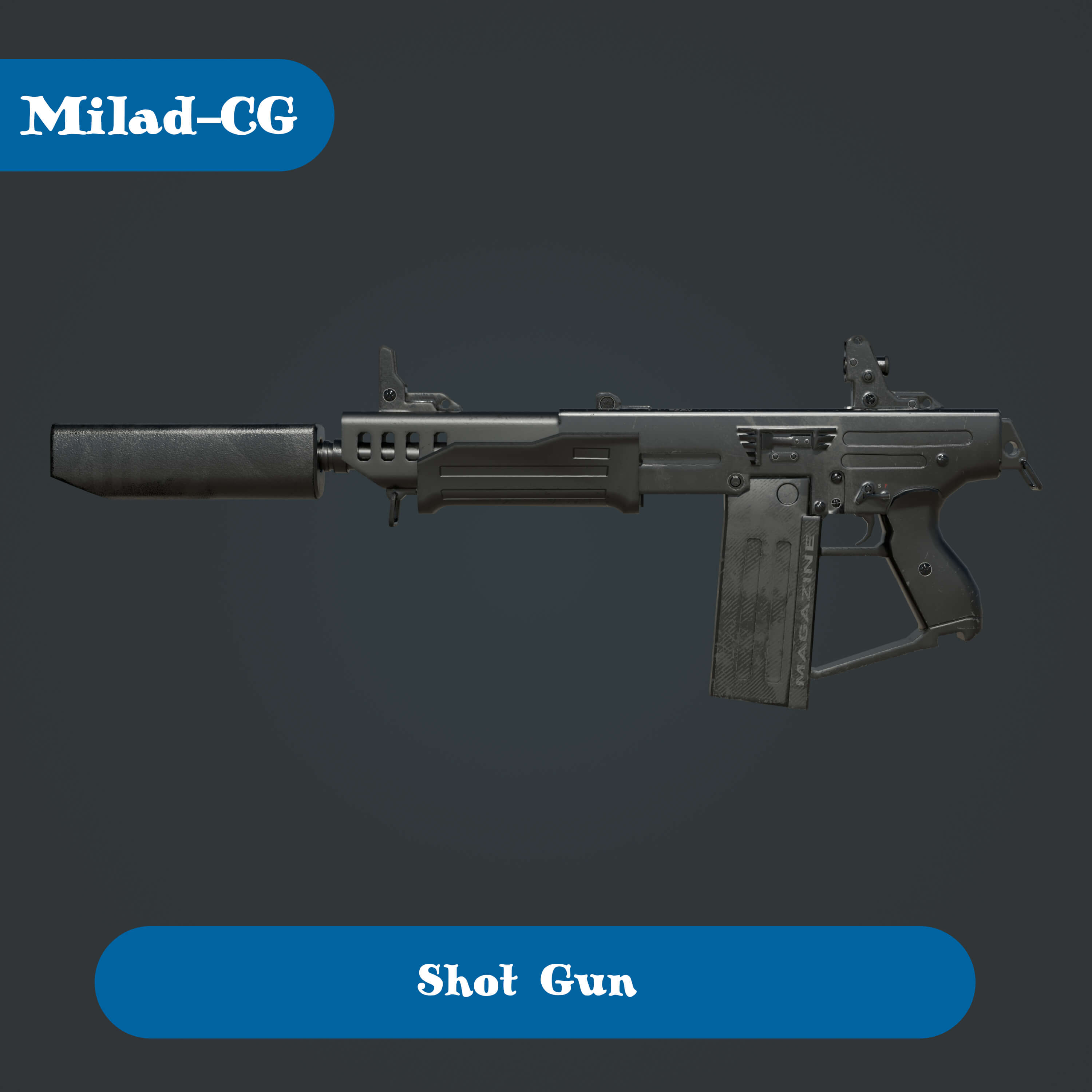 Shot Gun PBR Materials. - 3D Model by Milad-CG