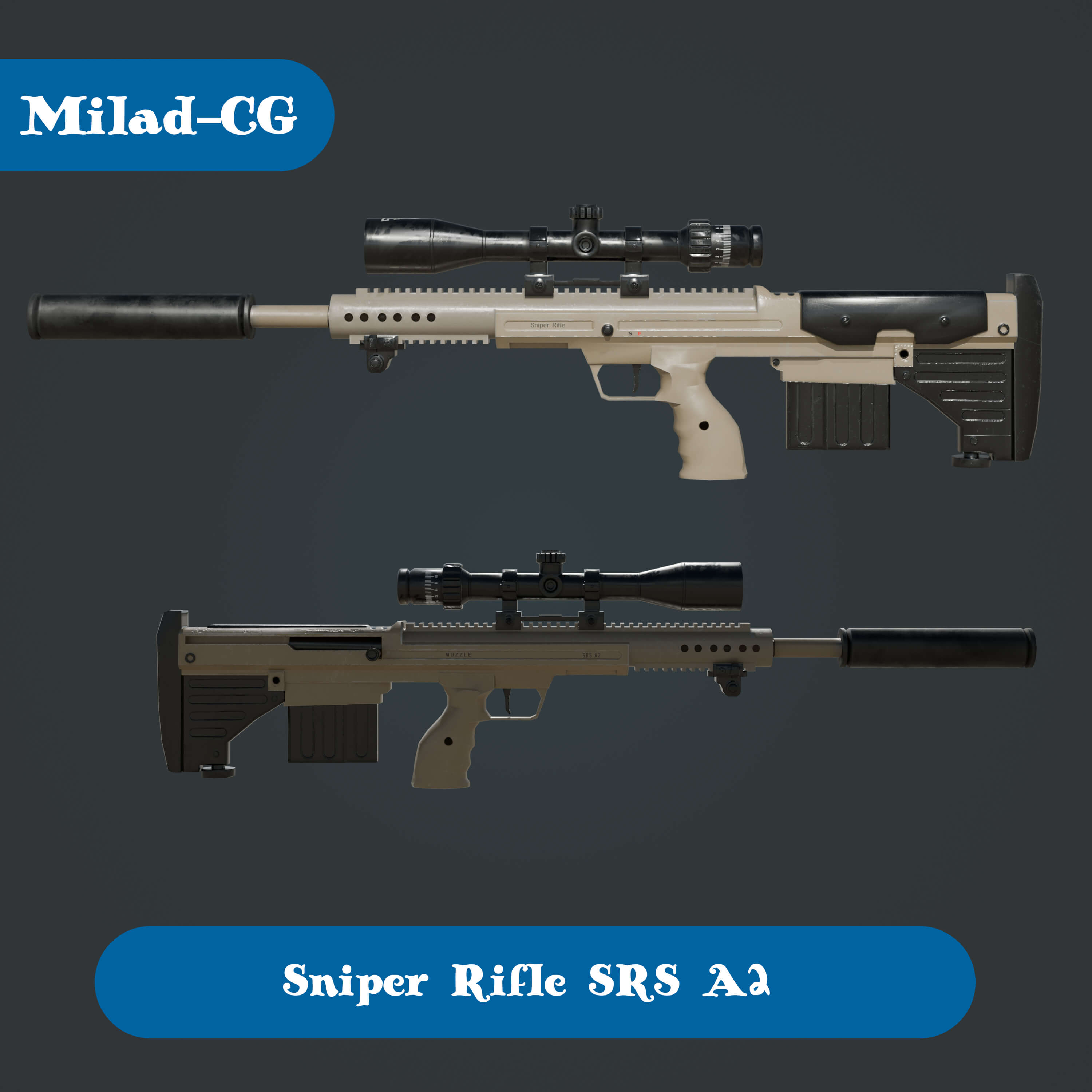 Sniper Rifle - 3D Model by Milad-CG