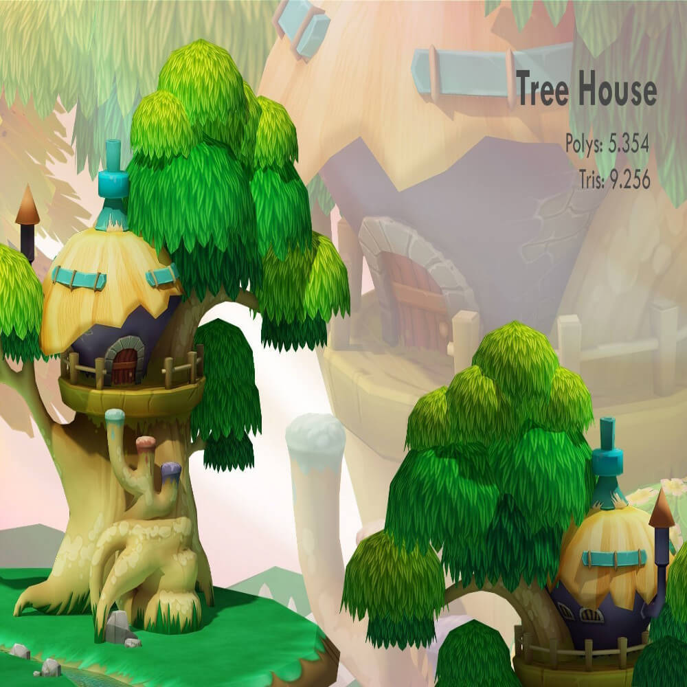 Cartoon Forest - 3D Model by miladd