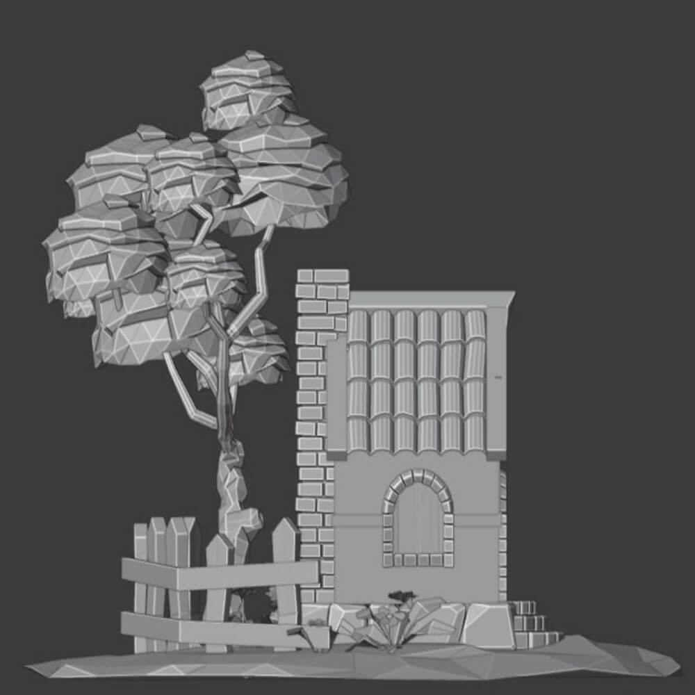 Low Poly House - 3D Model by miladd
