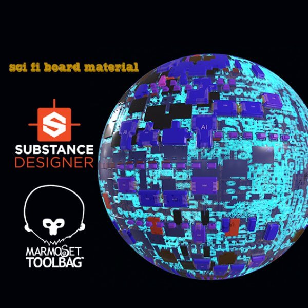 Sci-Fi Hard Surface PBR Material 3D Render | RenderHub Gallery