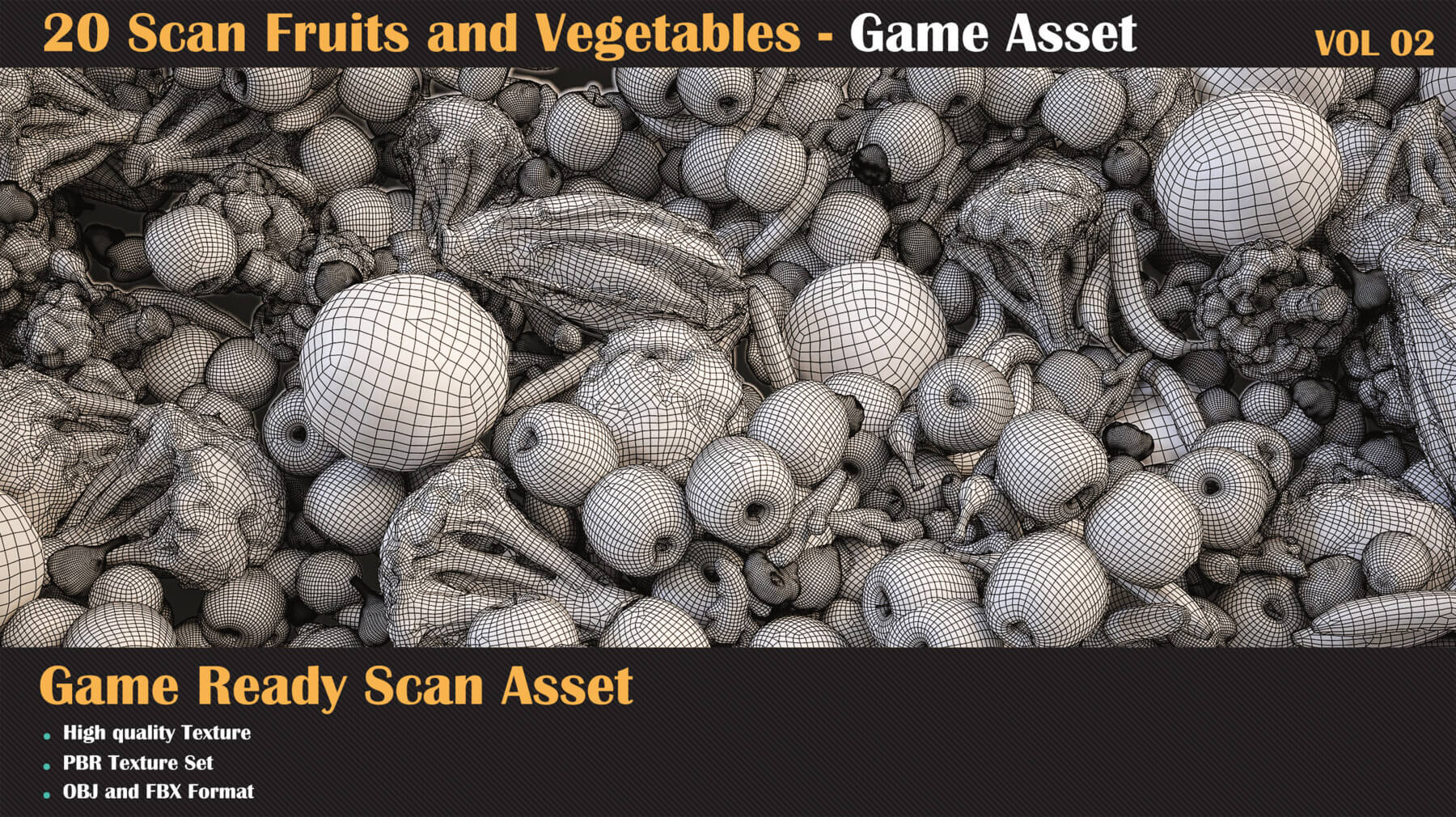 20 Fruit and Vegetation Scan Model Vol02 by Miladkambari