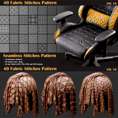 40 Stitches Patterns - Vol 10 Brush or Tool by Miladkambari