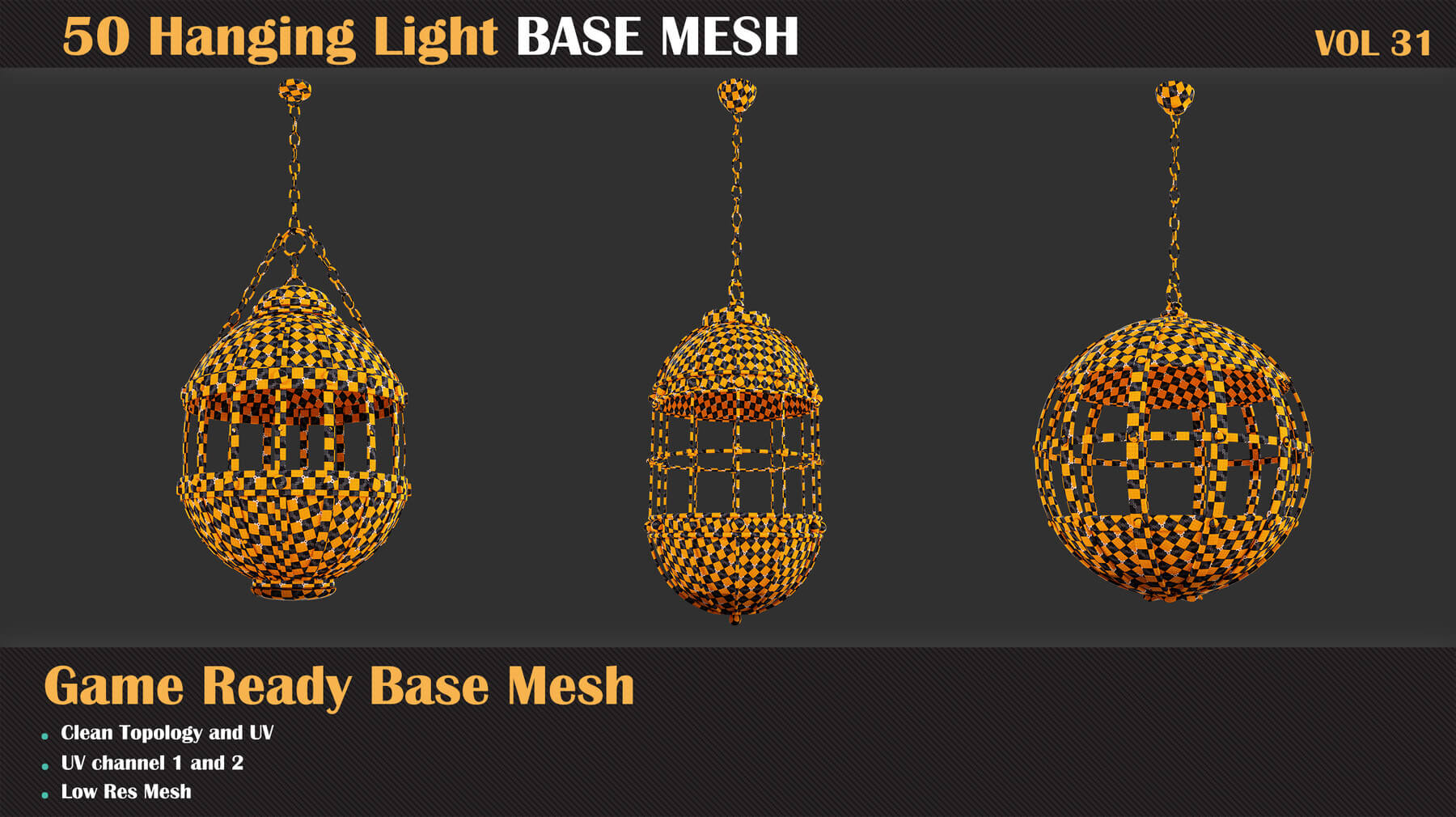 50 Hanging Cage Base Meshes Vol 31 - 3D Model by Miladkambari