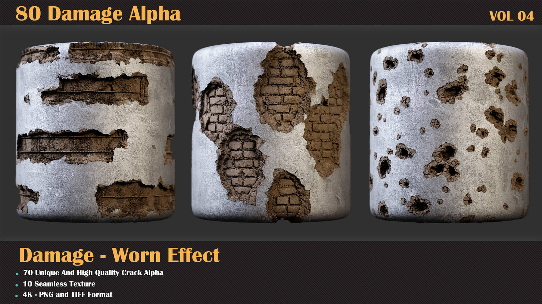 80 Damage Alpha - Vol 04 3D Texture by Miladkambari