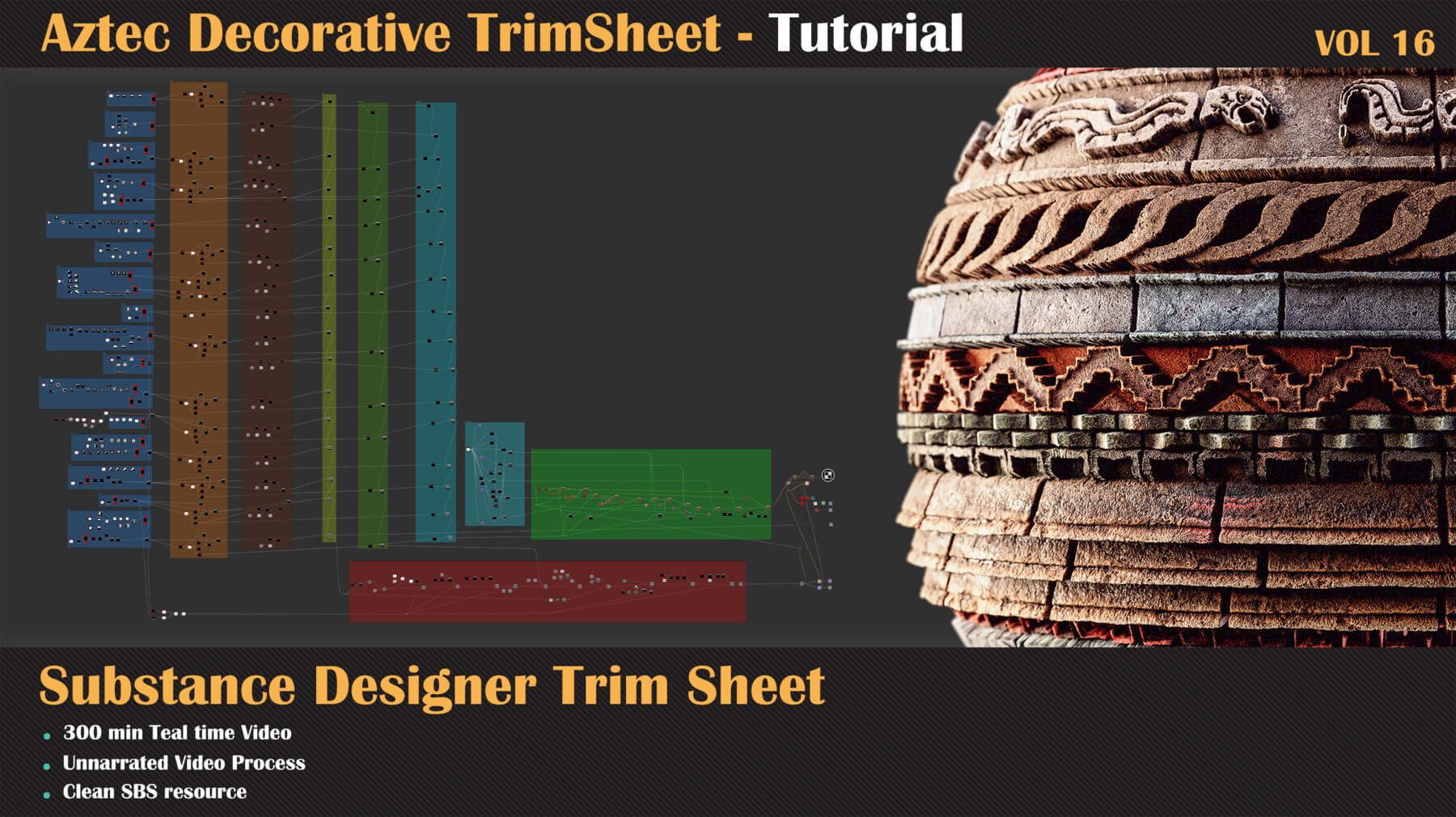 Aztec Trim Sheet Tutorial Vol 16 by Miladkambari