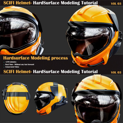 Hardsurface Tutorial Collection Vol 3 - Sci-Fi Helmet by Miladkambari