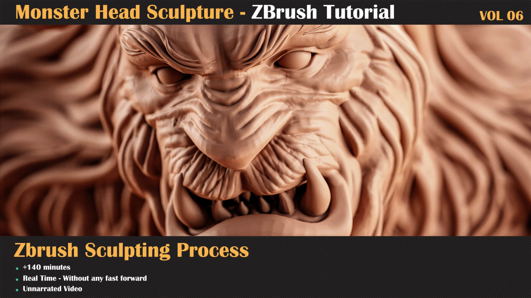 Monster Head - ZBrush Sculpture Series Vol 6 3D Tutorial by Miladkambari