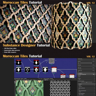 Moroccan Tiles Tutorial Vol 12 by Miladkambari