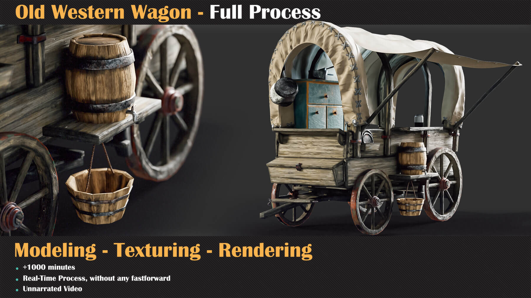 Old Western Wagon Tutorial Full Process by Miladkambari