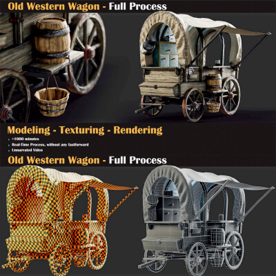 Old Western Wagon Tutorial Full Process by Miladkambari