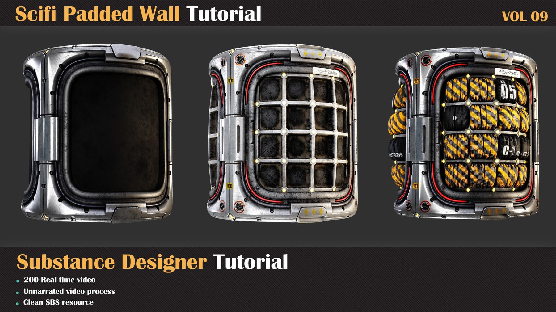 Sci-Fi Padded Wall Tutorial Vol 09 by Miladkambari