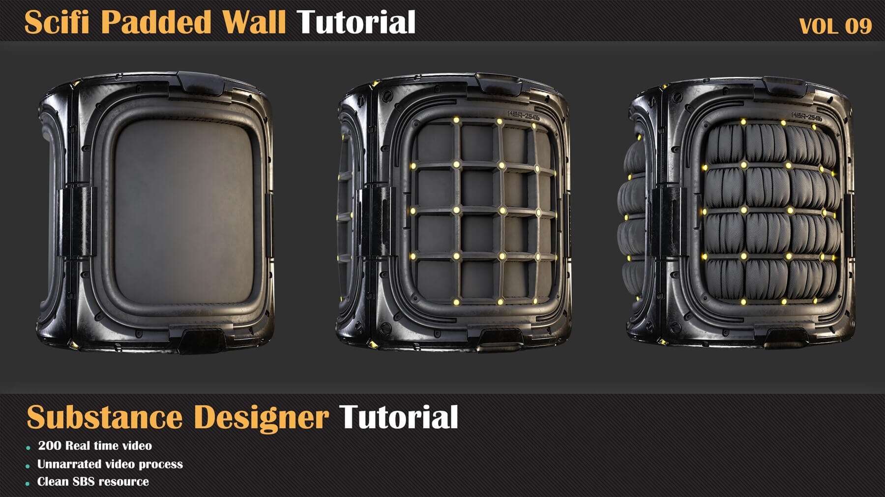 Sci-Fi Padded Wall Tutorial Vol 09 by Miladkambari