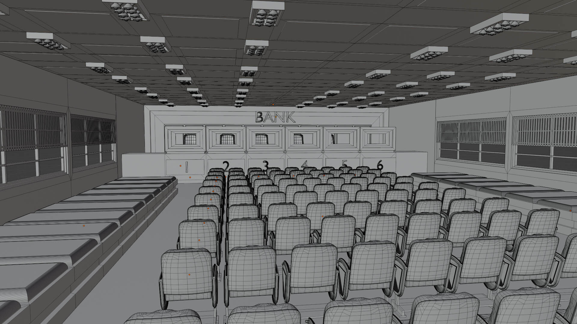 Bank Interior - 3D Model by militarymodels99