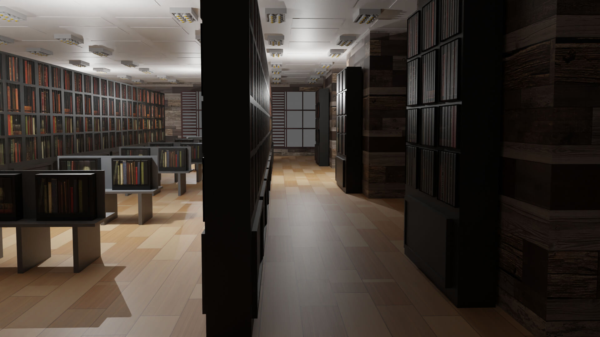 Book Store Interior - 3D Model by militarymodels99