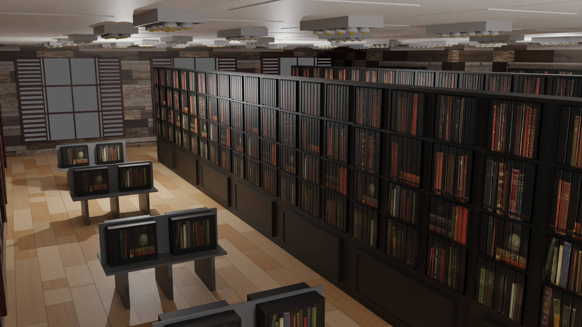 Book Store Interior - 3D Model by militarymodels99