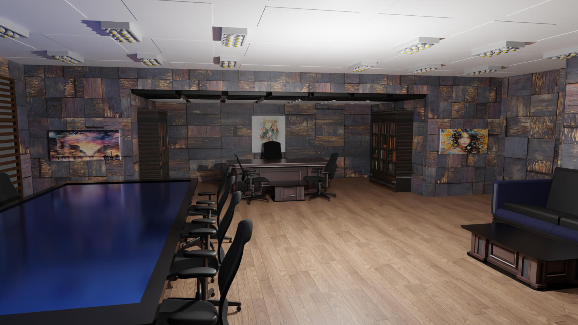 Boss Office Interior - 3D Model by militarymodels99